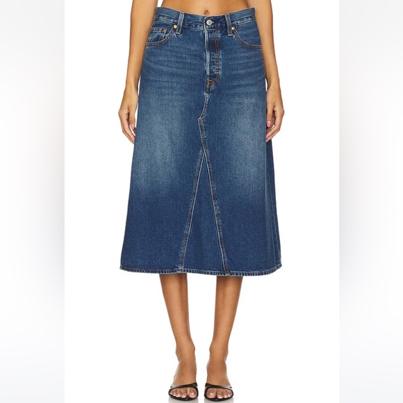 Levi's | Skirts | Levis Premium Womens Decon Denim Skirt | Poshmark